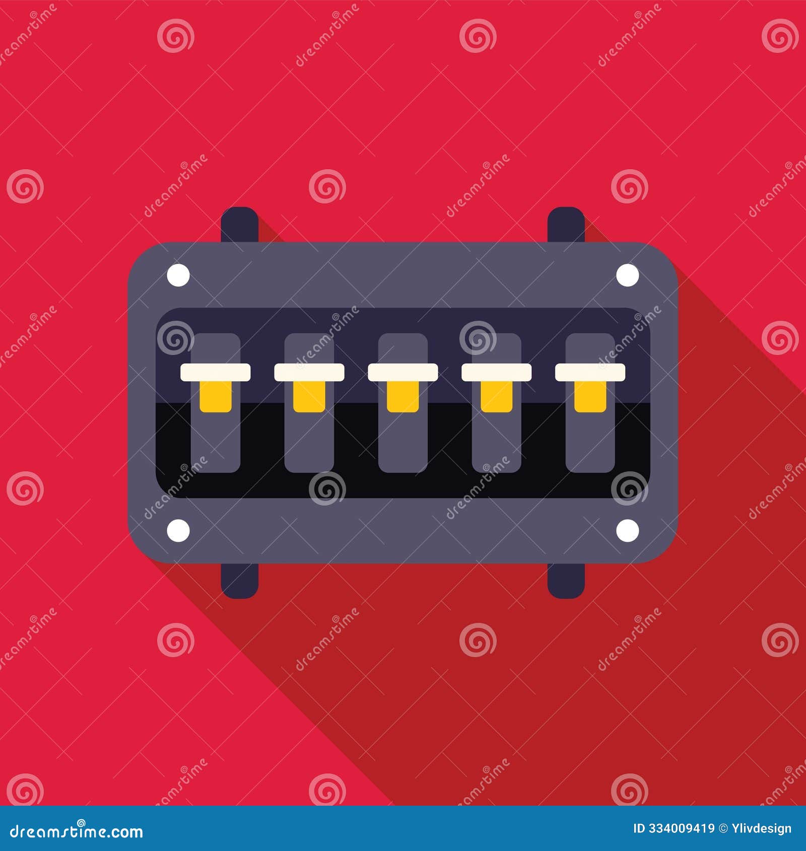 Electrical Panel with Fuses is Connecting Wires and Supplying Electricity Stock Illustration ...