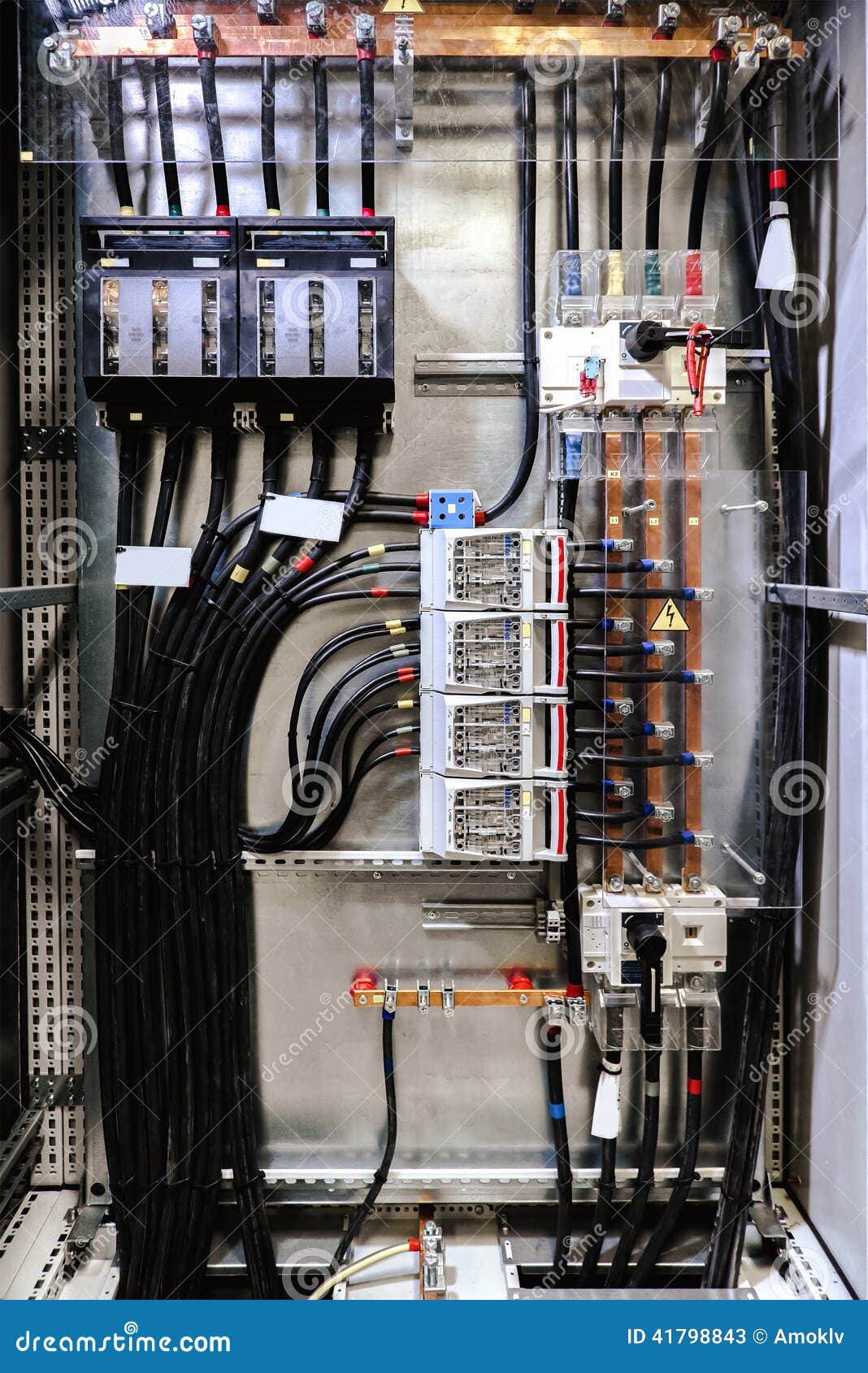 Electrical Panel Box, Which Contains A Voltage Switchboard With Circuit ...