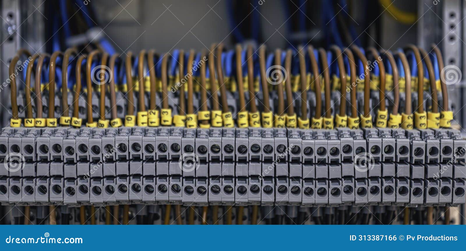 Electrical Panel with Fuses and Contactors, Close-up. Stock Photo ...