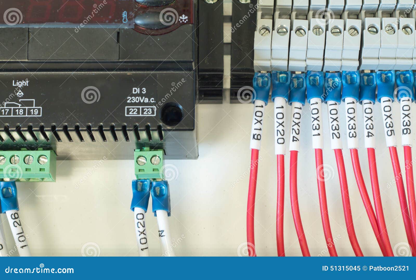 Electrical Panel with Fuses and Contactors. Stock Image - Image of ...