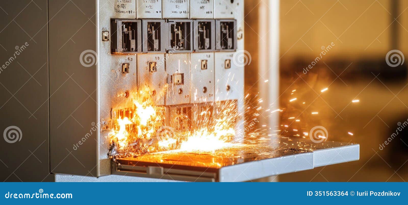 Electrical Panel Generating Sparks and Fire during Short Circuit Event ...