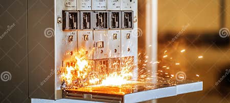 Electrical Panel Generating Sparks and Fire during Short Circuit Event ...
