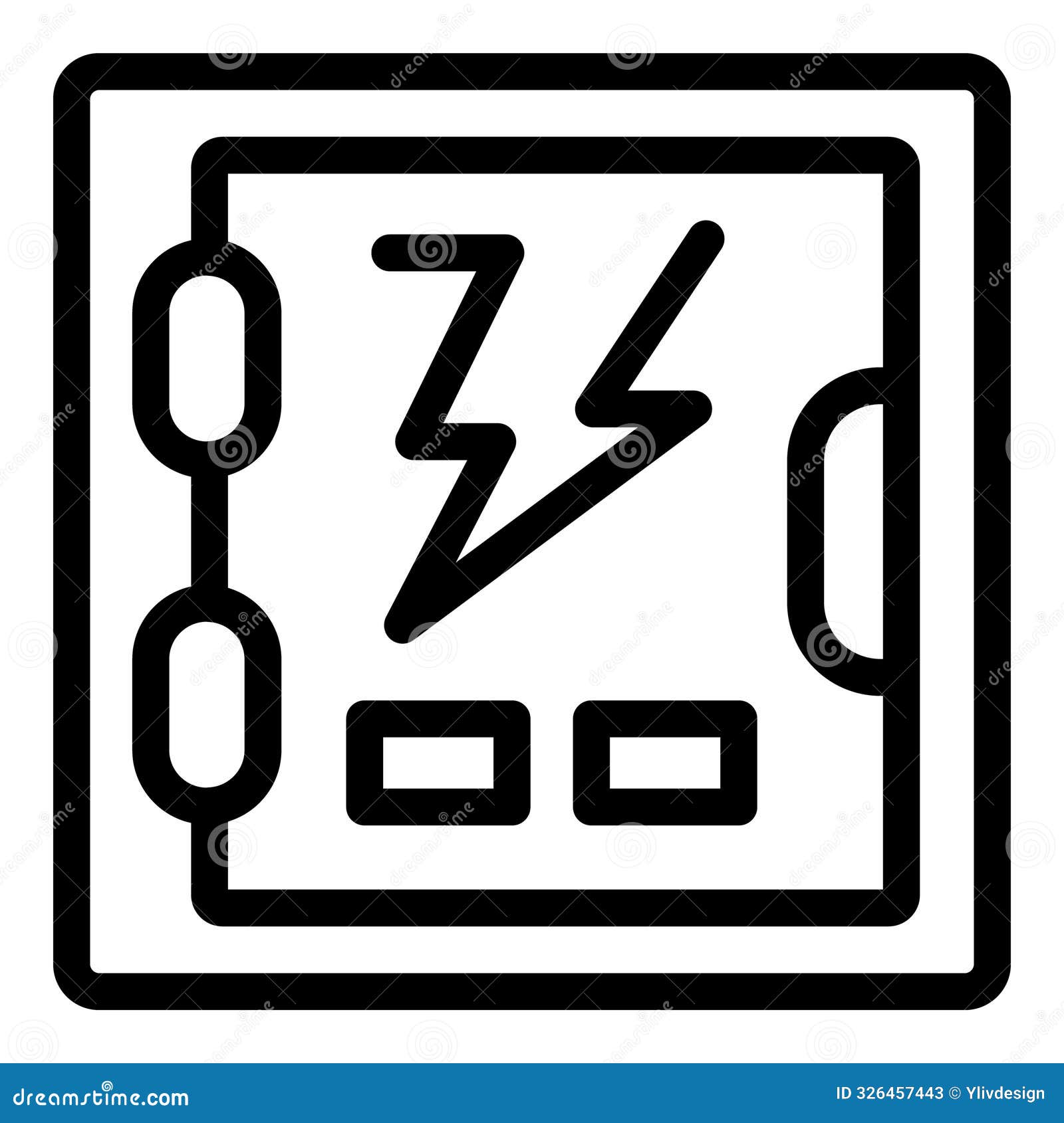 Electrical Panel Icon Representing Power Distribution System Stock ...