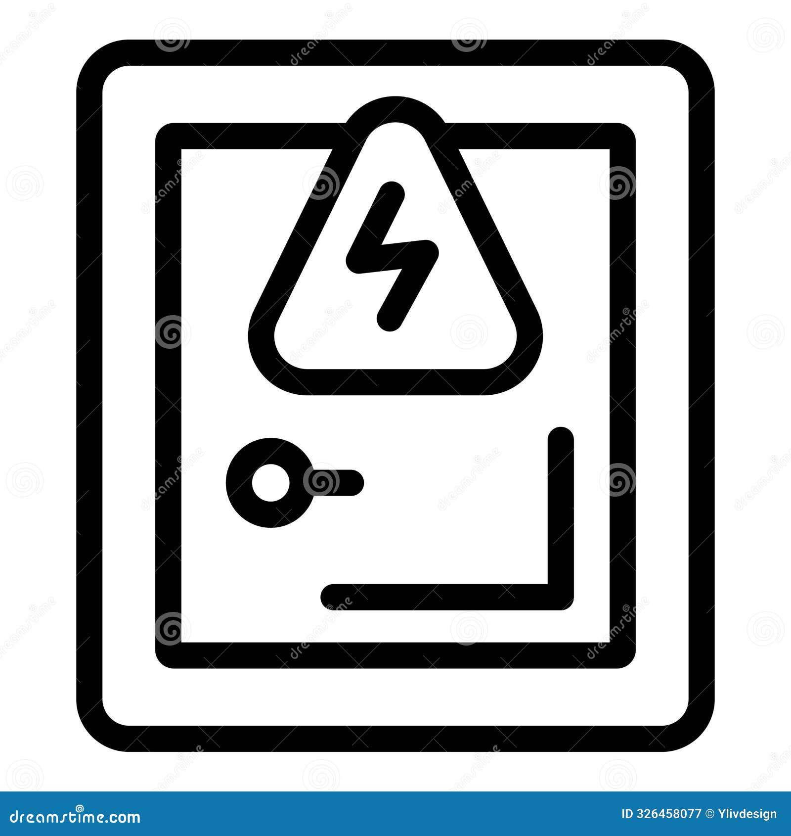 Electrical Panel Icon Showing High Voltage Sign, Warning about ...