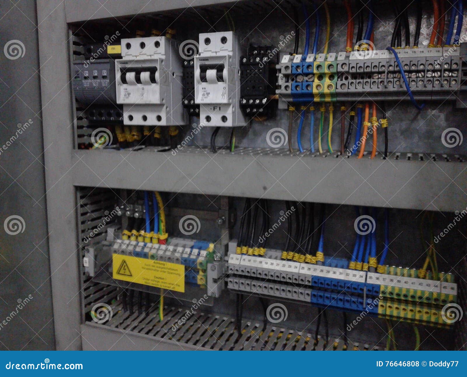 Electrical Panel Interior stock photo. Image of panel - 76646808