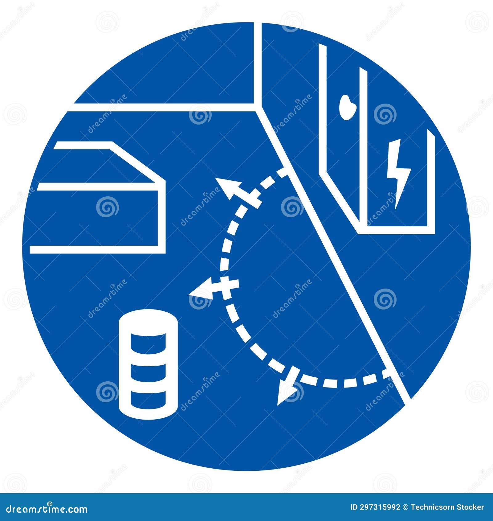 Electrical Panel Keep Clear Symbol Sign,Vector Illustration, Isolated ...