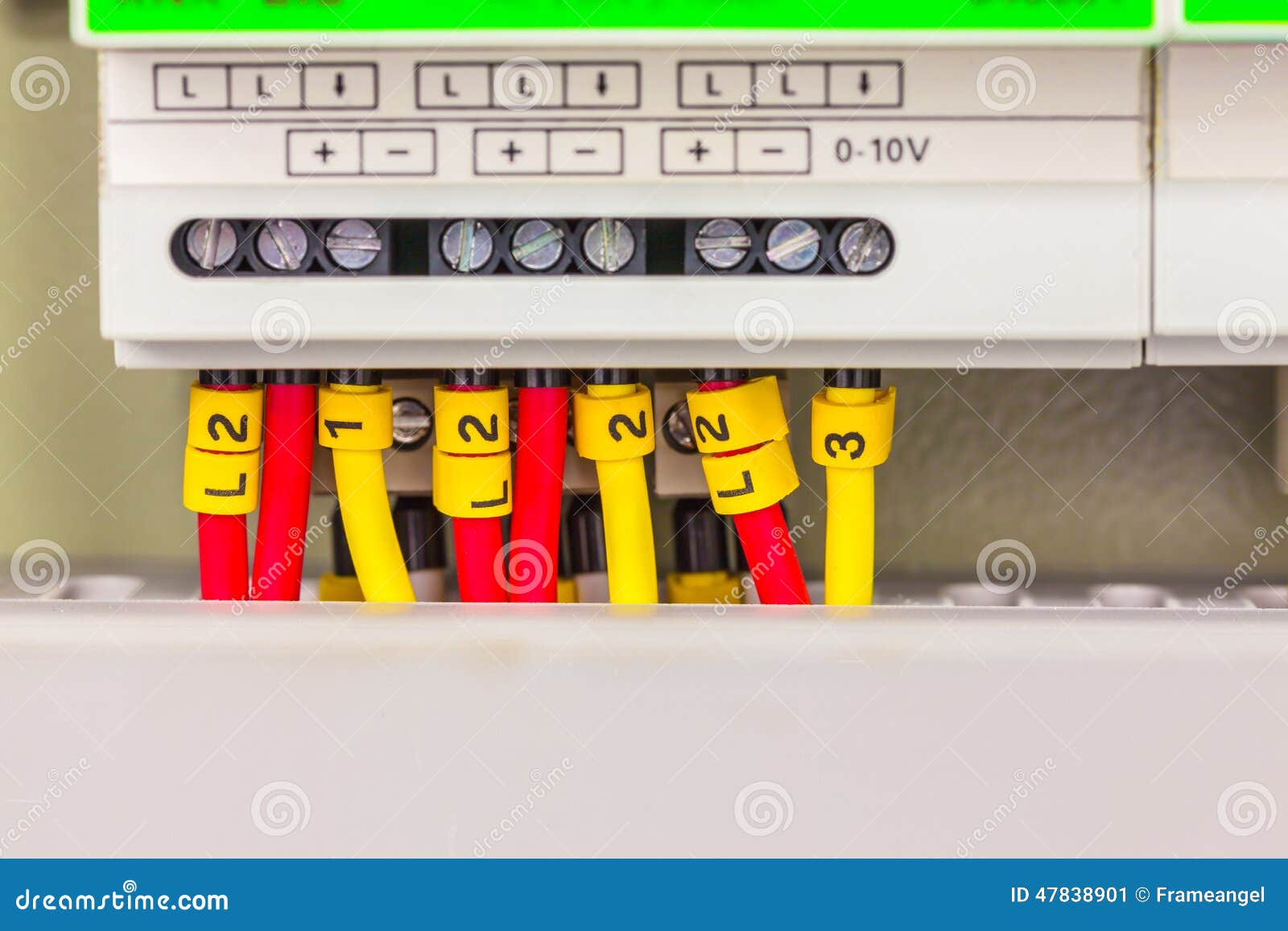 Electrical Panel Line, Controls and Switches, Safety Concept Stock ...