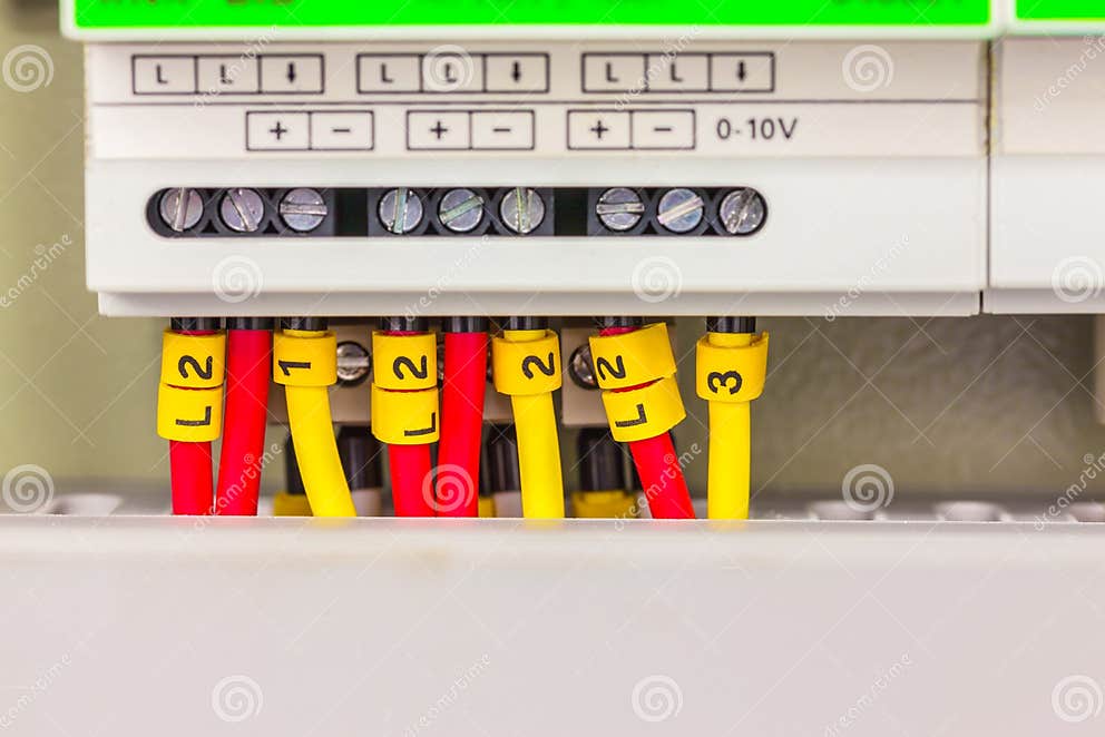 Electrical Panel Line, Controls and Switches, Safety Concept Stock ...