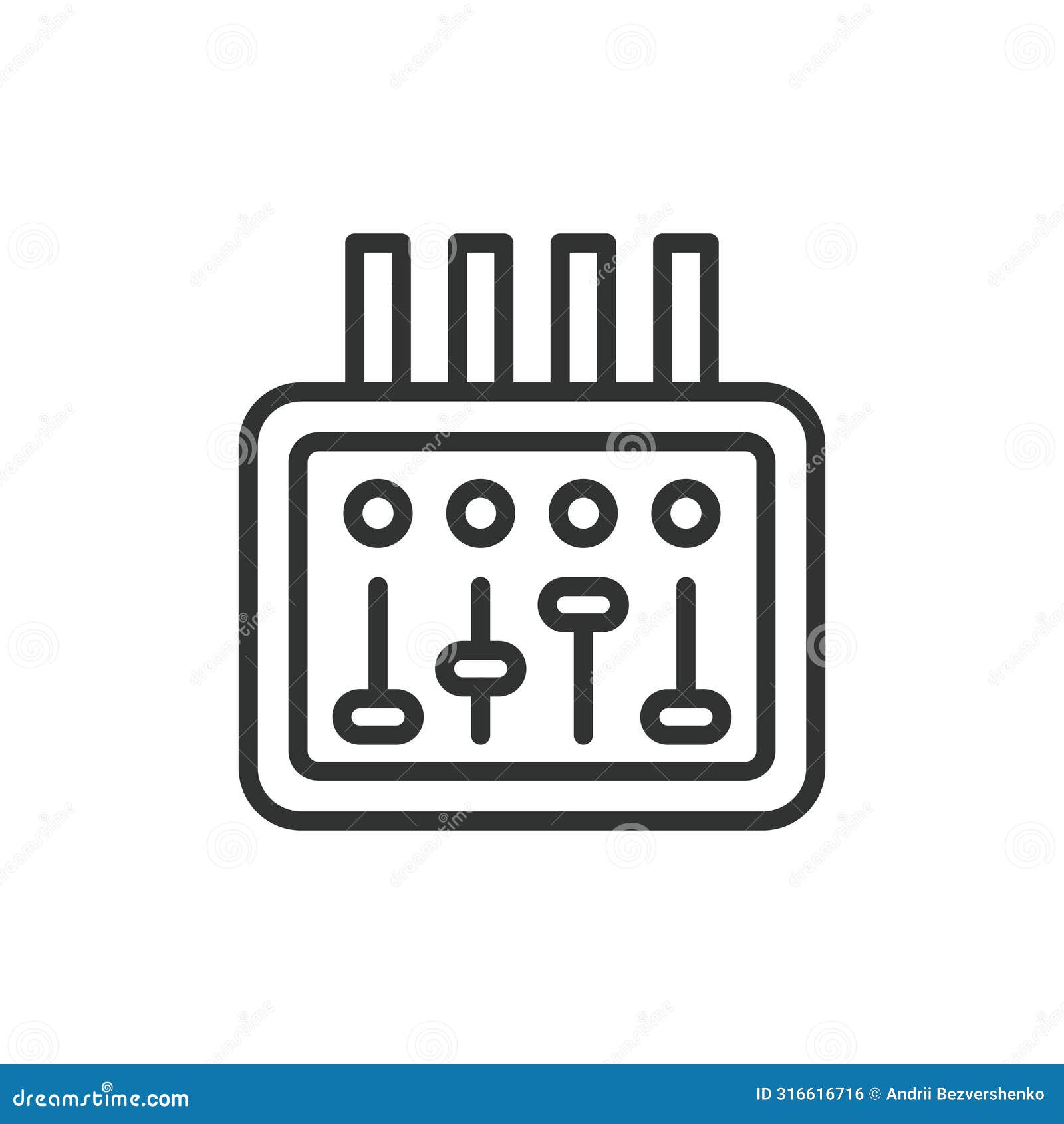 Electrical Panel, in Line Design. Electrical, Panel, Circuit Breaker ...