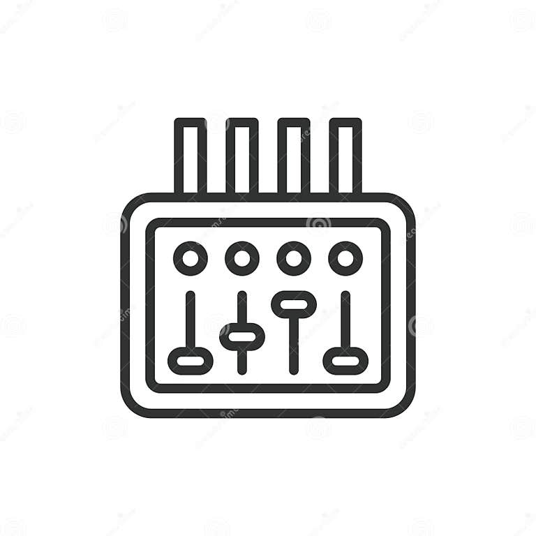 Electrical Panel, in Line Design. Electrical, Panel, Circuit Breaker ...