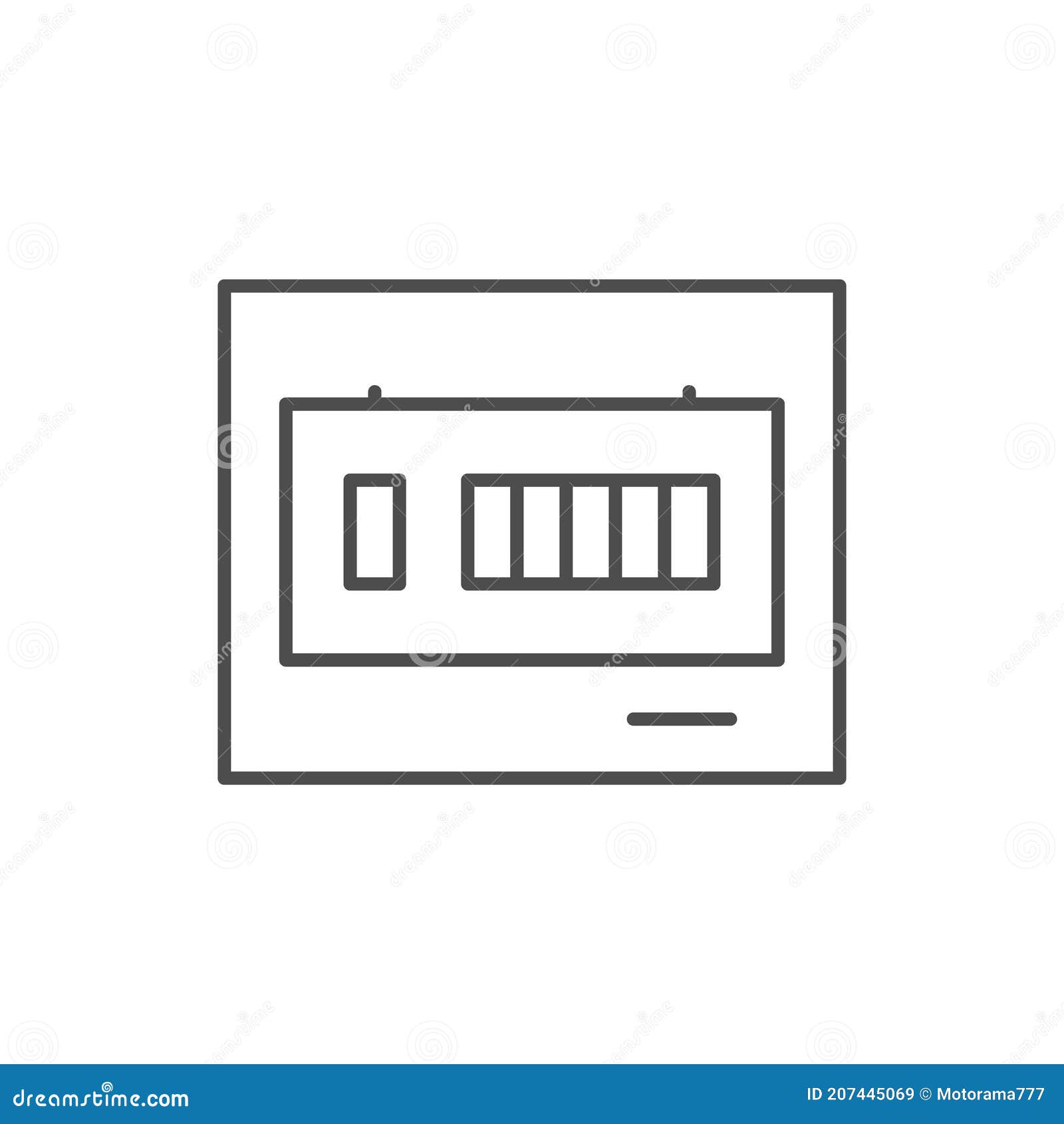 Electrical Panel Line Outline Icon Stock Illustration - Illustration of ...