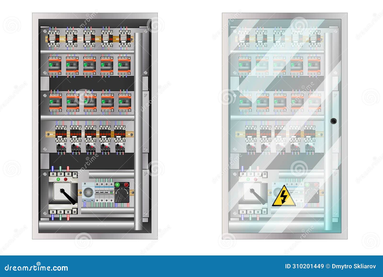 Magnetic Contactor Isolated On White Background Cartoon Vector ...