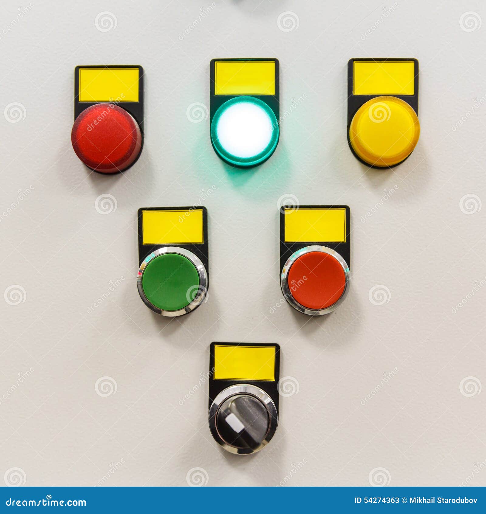 Electrical Panel with Multi-colored Indicators Stock Image - Image of ...