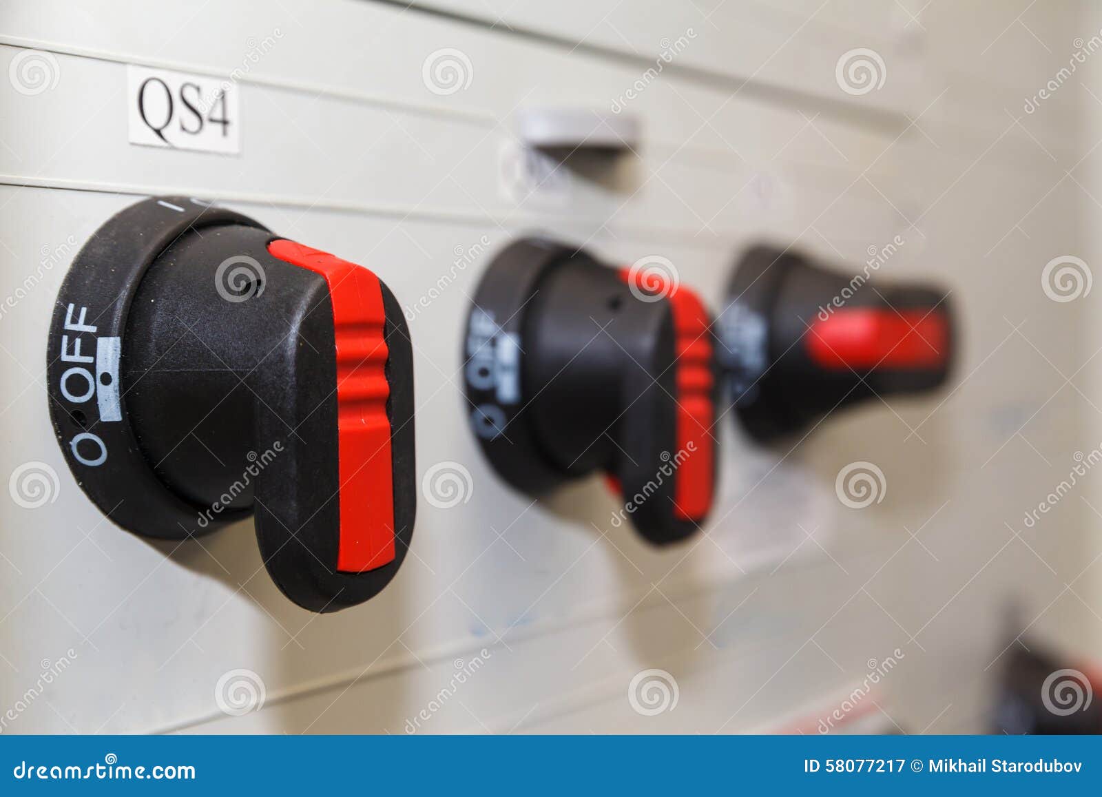 Electrical Panel with Multi-colored Switches Stock Image - Image of ...
