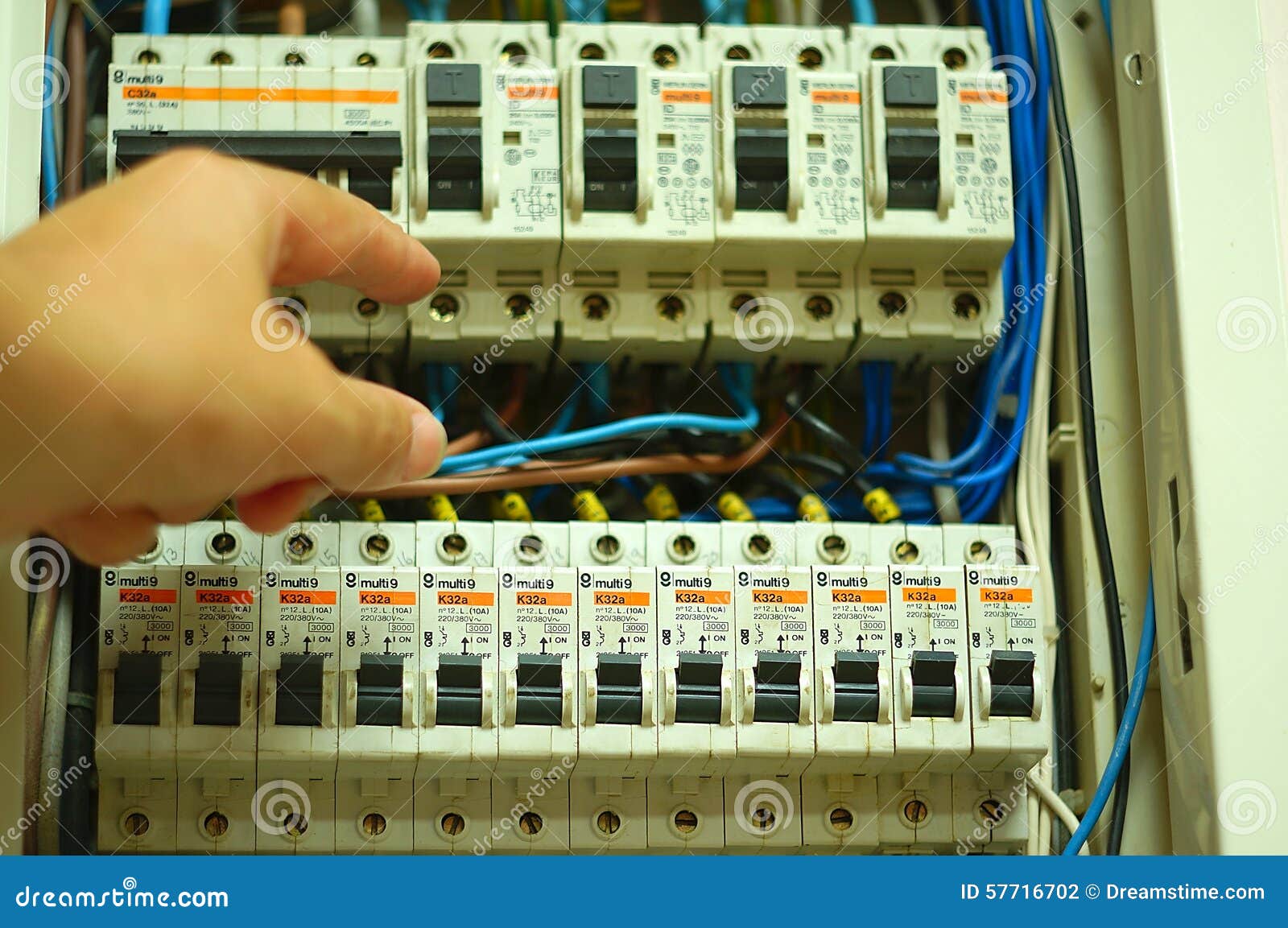 Electrical panel stock photo. Image of open, worker, electricity - 57716702