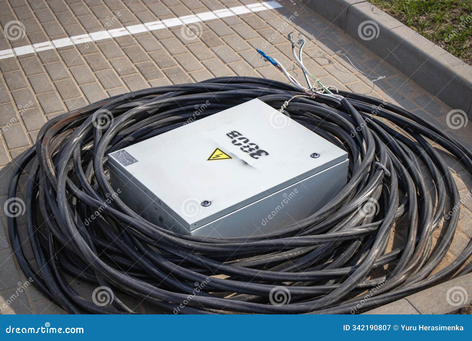 Electrical Panel Setup on a Construction Site for Efficient Electric ...