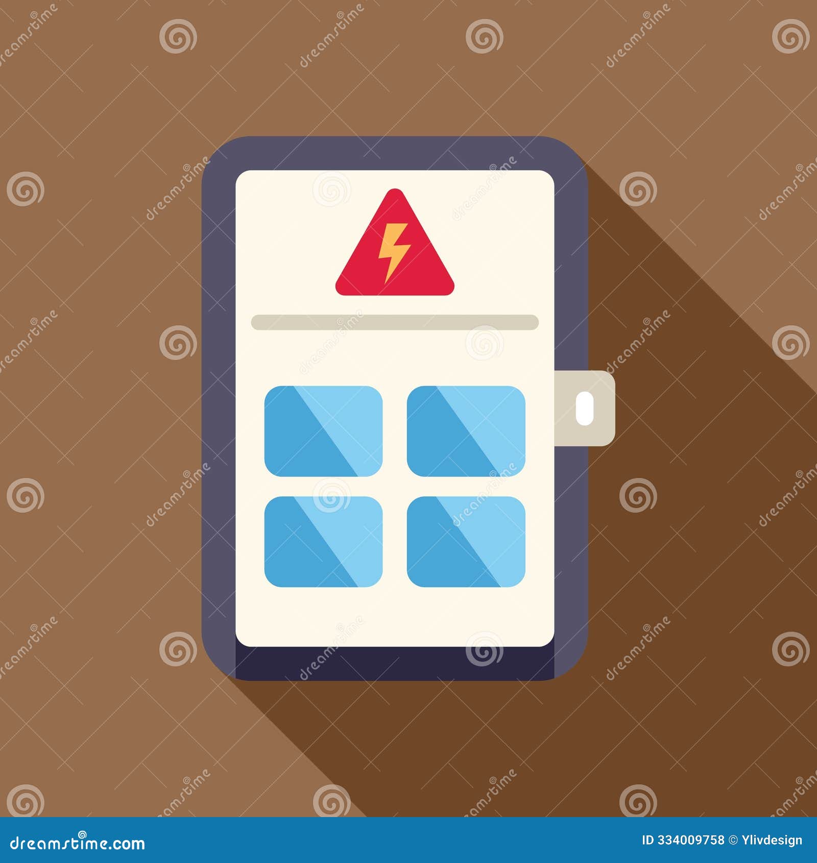 Electrical Panel Showing High Voltage with Warning Sign Stock Vector ...