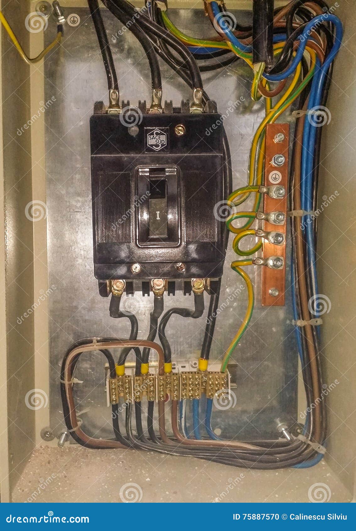 Electrical Panel Start or Stop Electricity Editorial Image - Image of ...