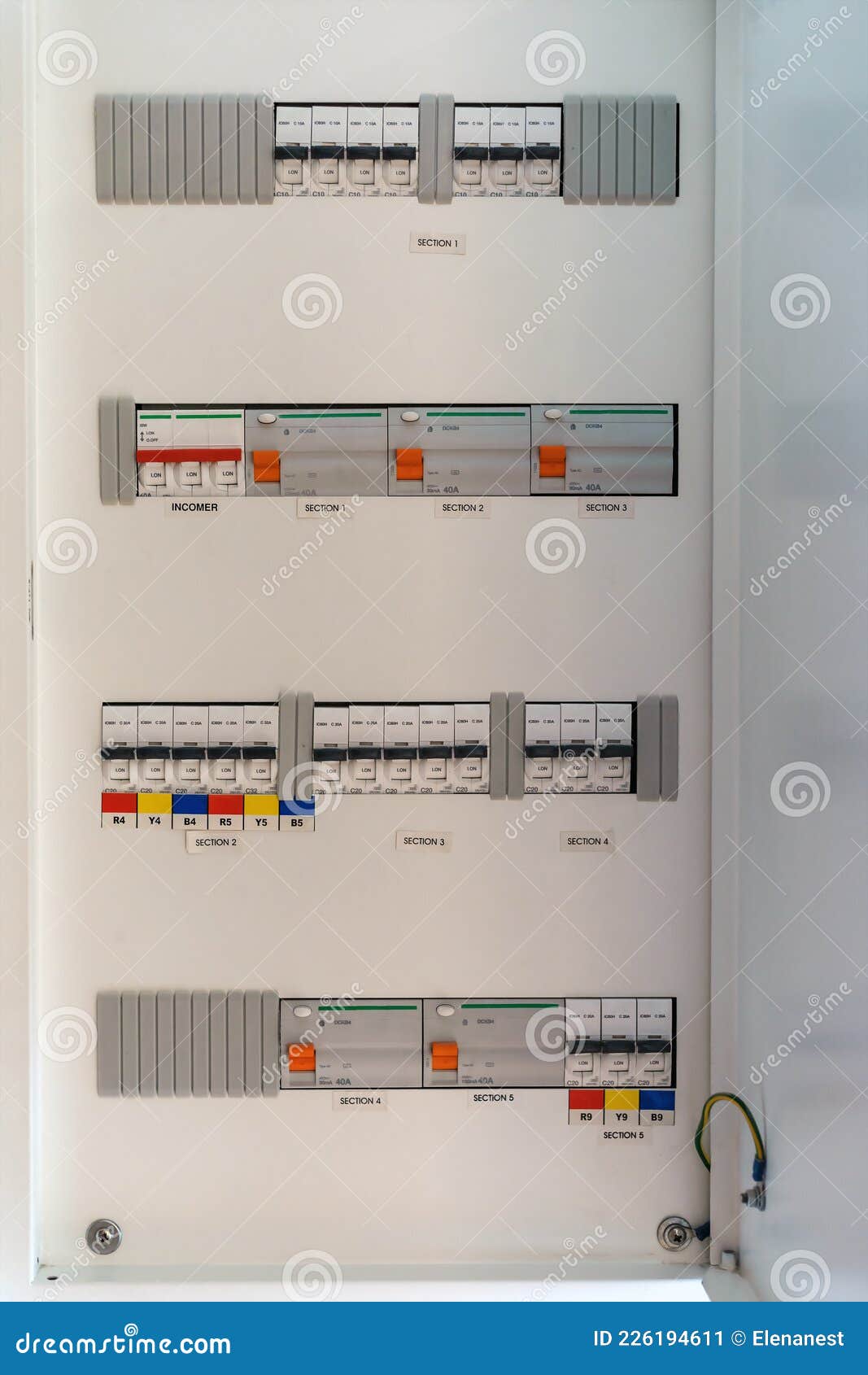An Electrical Panel in a Wall in the Apartment Stock Image - Image of ...