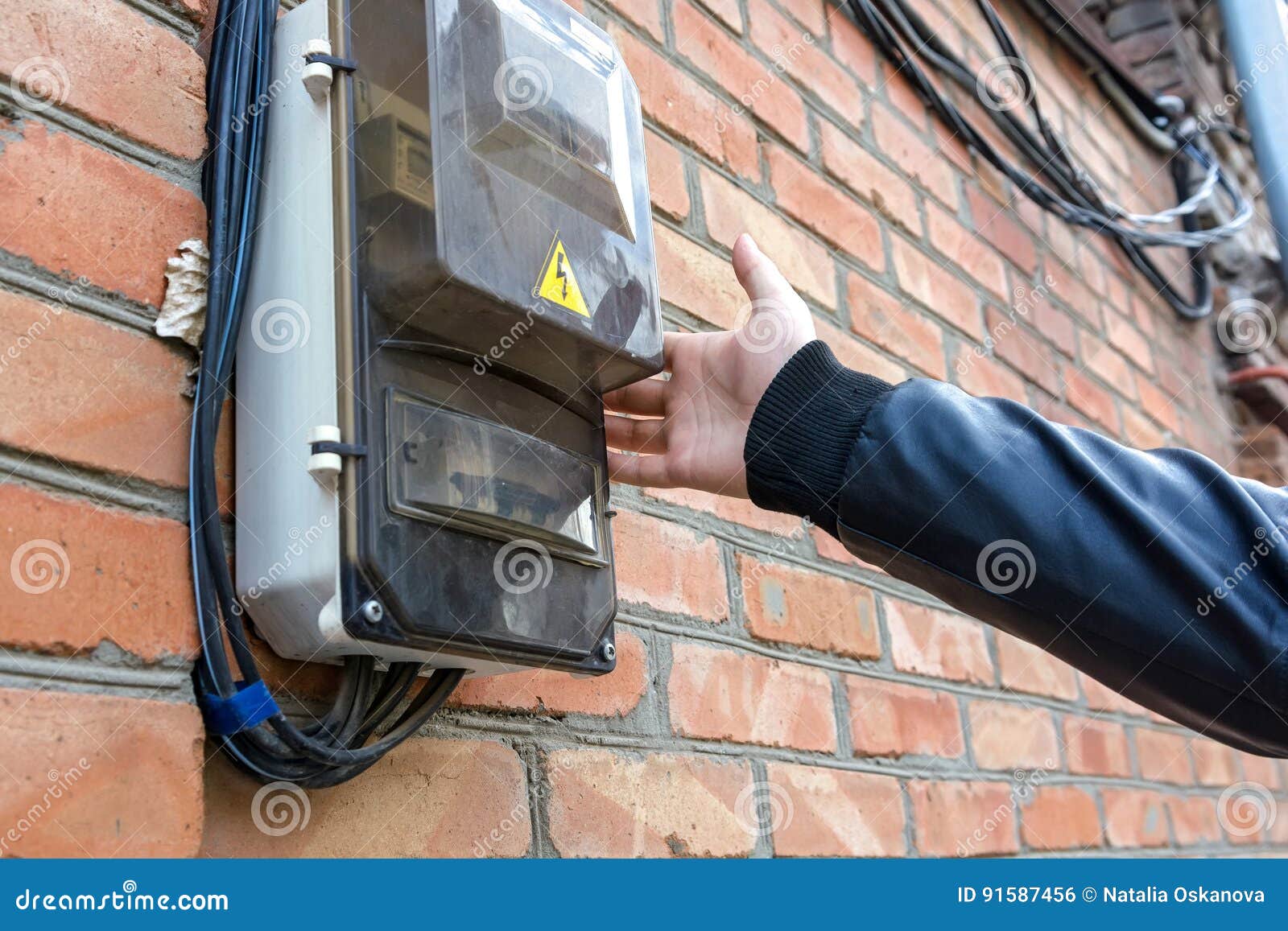 Electrical Panel on Wall Close Up Stock Photo - Image of fuse ...