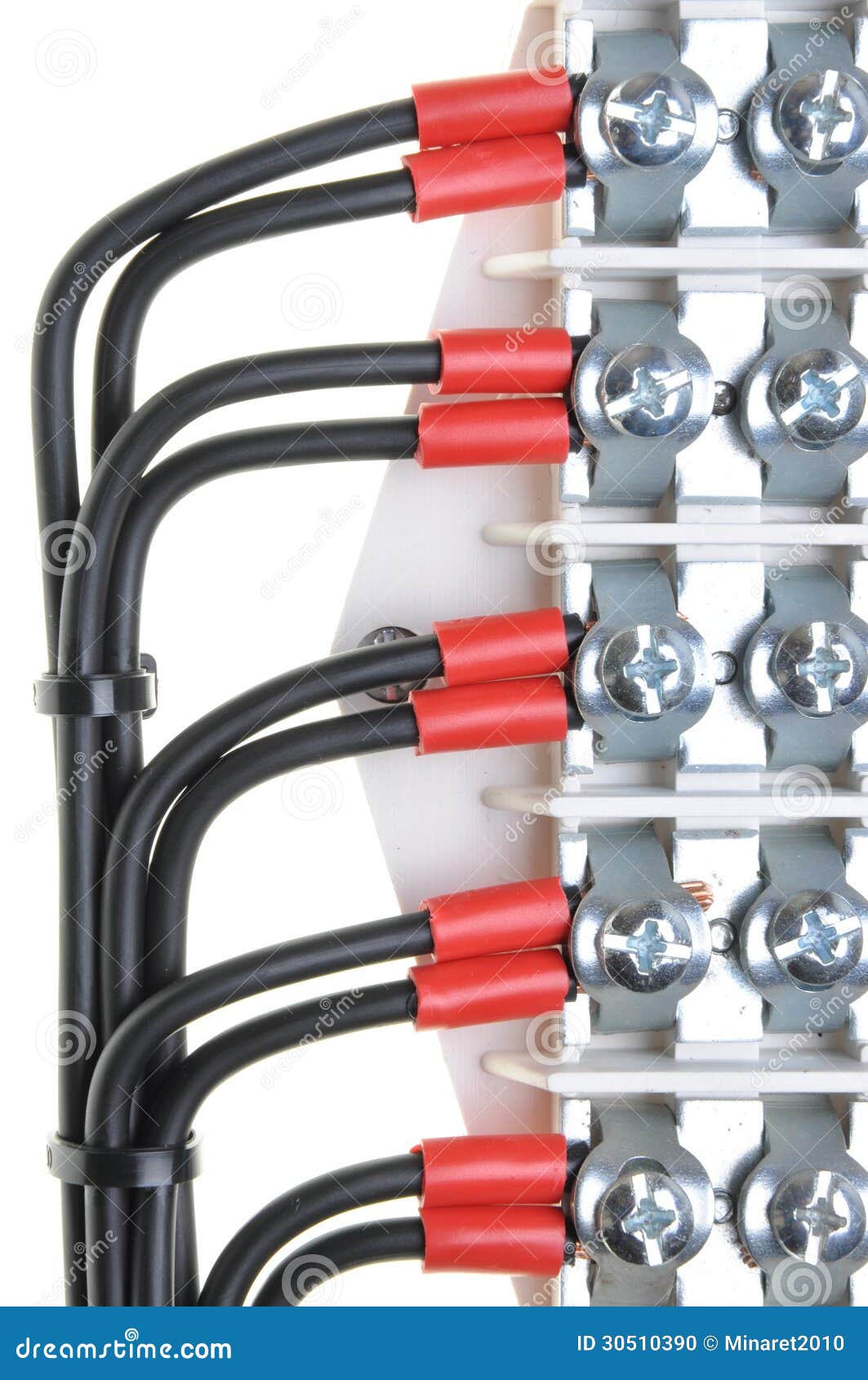 Electrical Panel with Wires Stock Photo - Image of background, plug ...