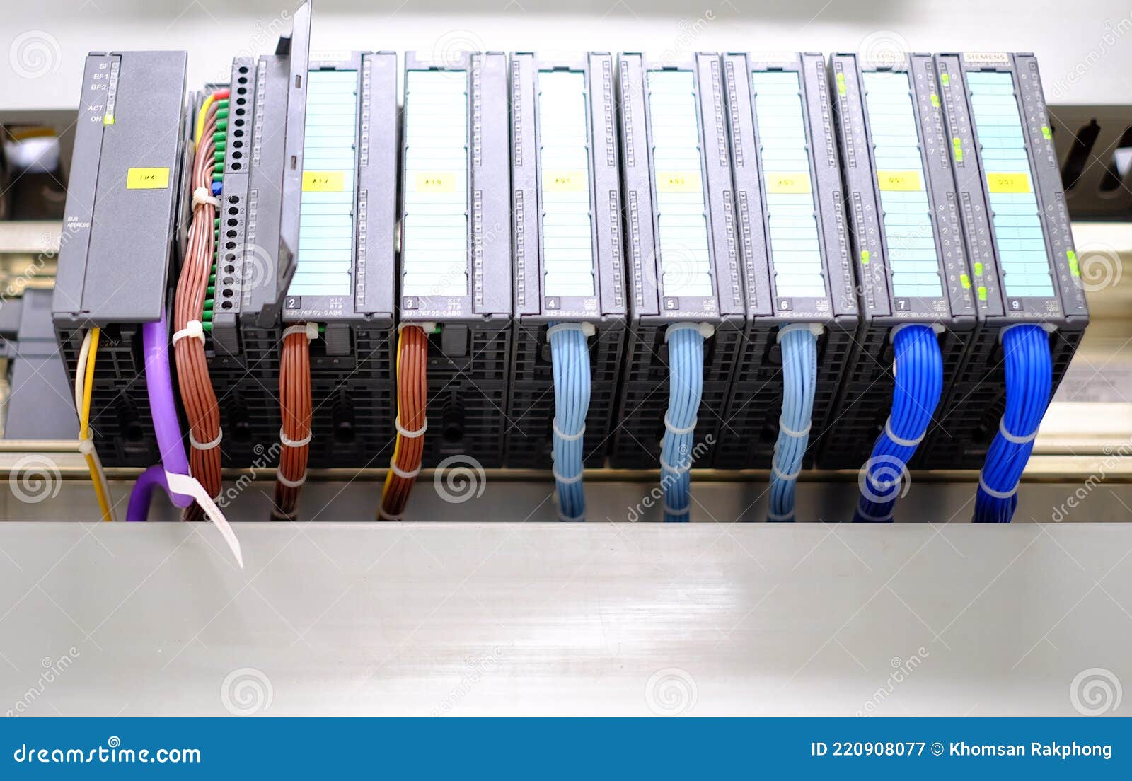 Electrical Part and Accessories in the Control Cabinet Stock Image ...