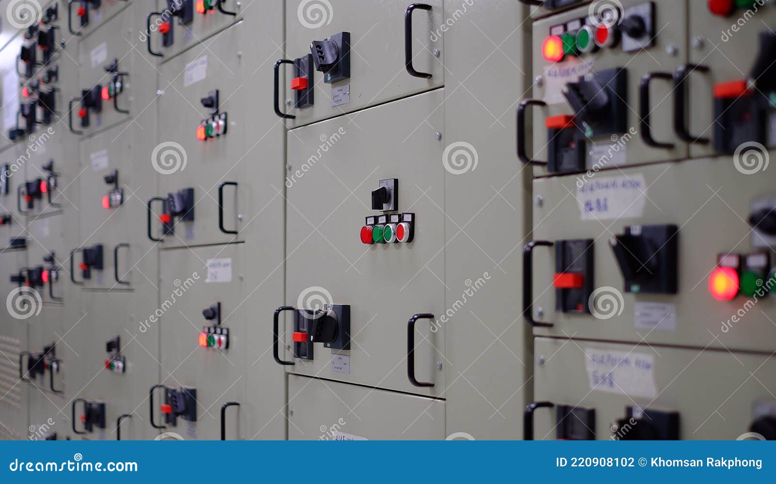 Electrical Part and Accessories in the Control Cabinet Stock Photo ...