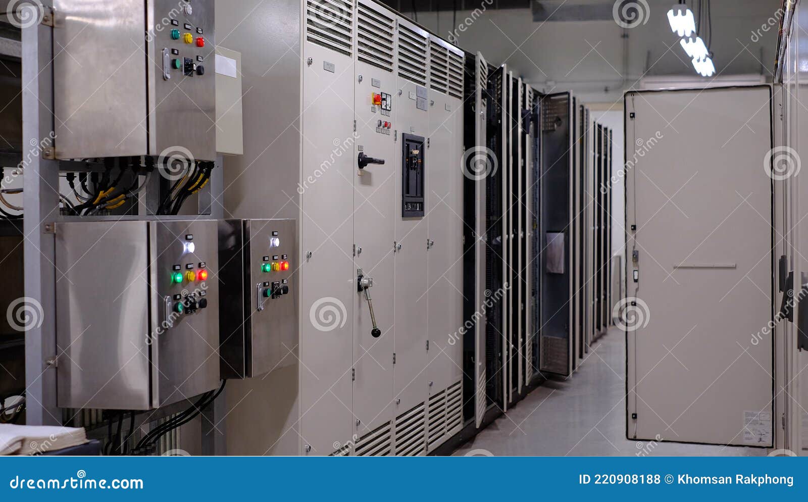 Electrical Part and Accessories in the Control Cabinet Stock Photo ...
