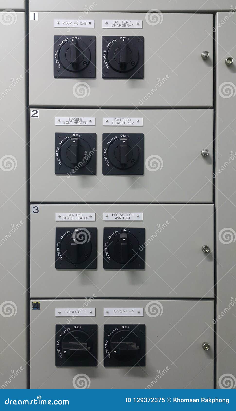 Electrical Part and Accessories in the Control Cabinet Stock Image ...