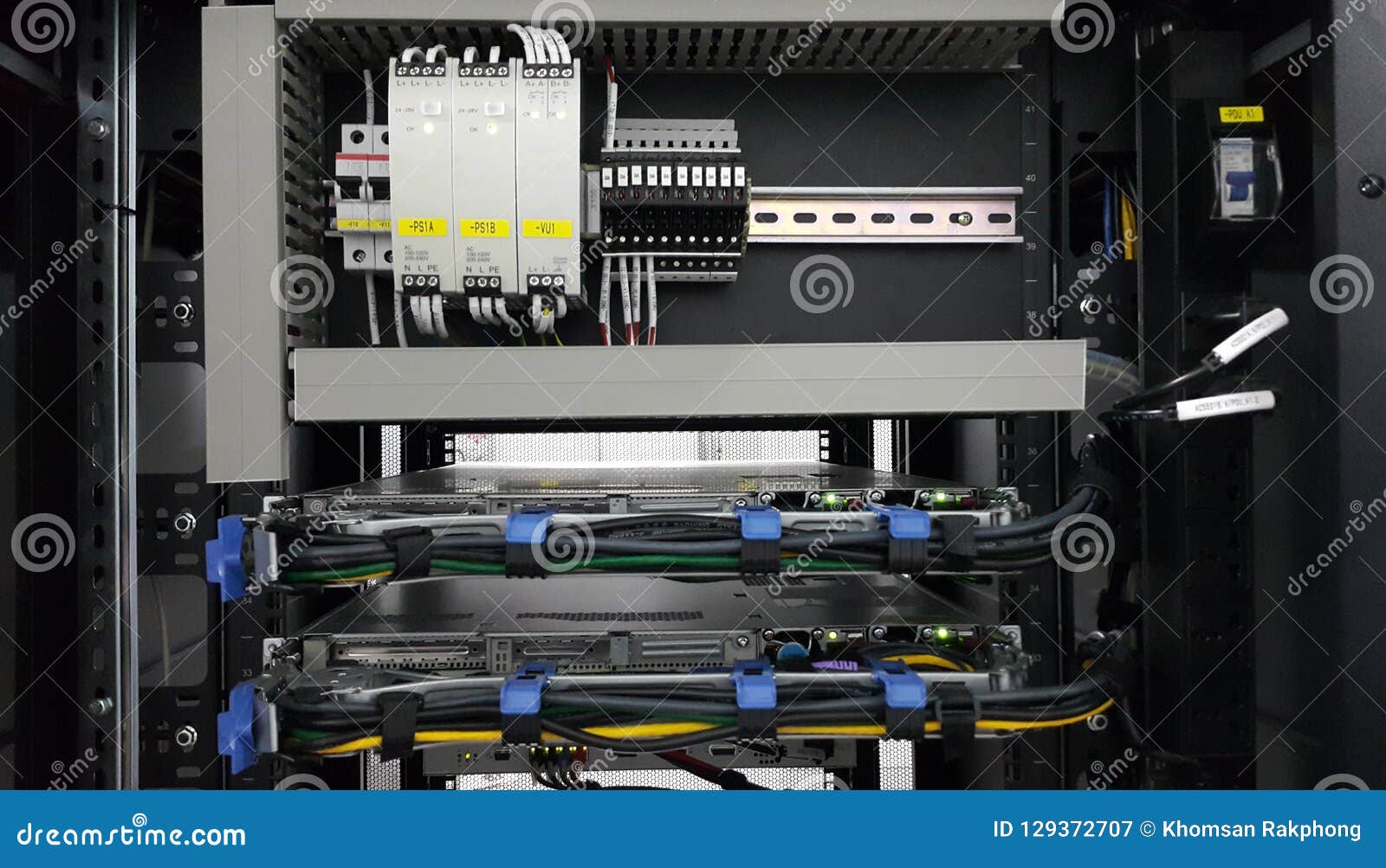 Electrical Part and Accessories in the Control Cabinet Stock Image ...