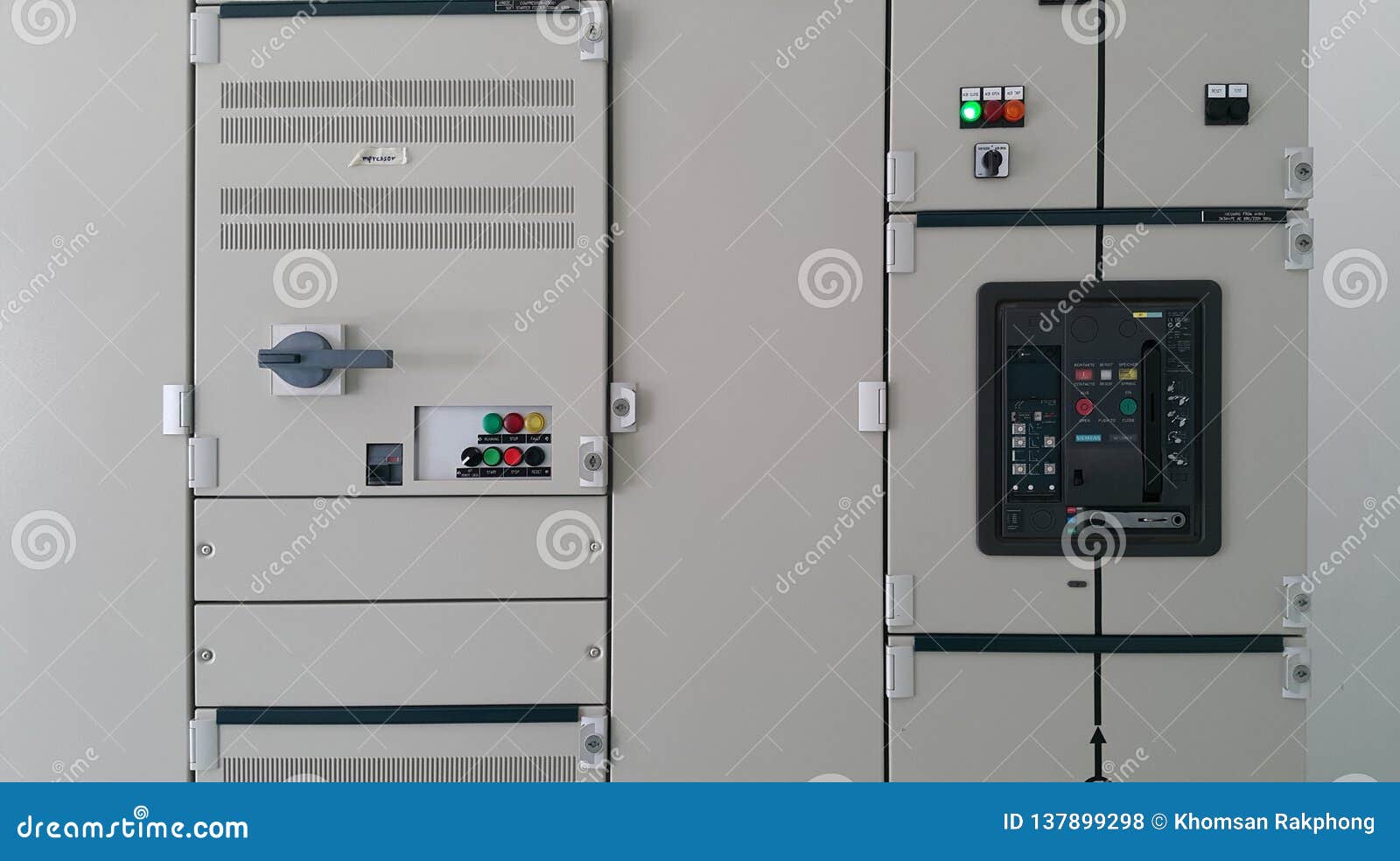Electrical Part and Accessories in the Control Cabinet Stock Photo ...