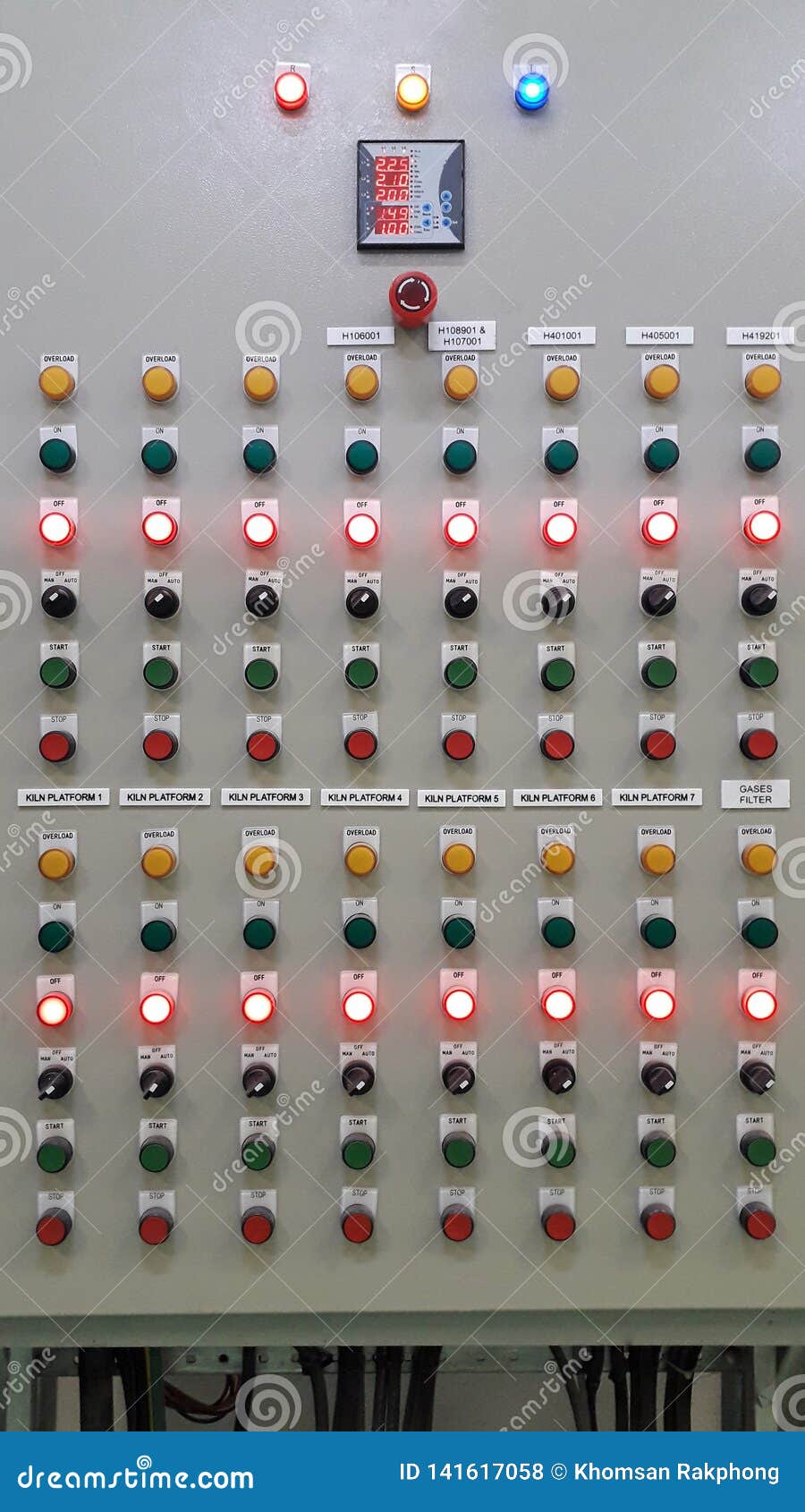 Electrical Part and Accessories in the Control Cabinet Stock Photo ...