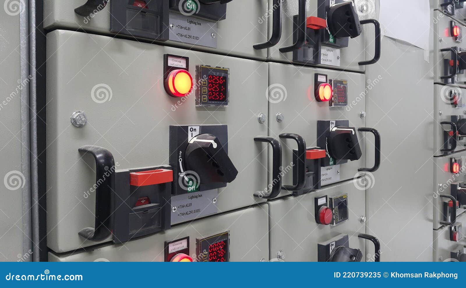 Electrical Part and Accessories in the Control Cabinet Stock Image ...