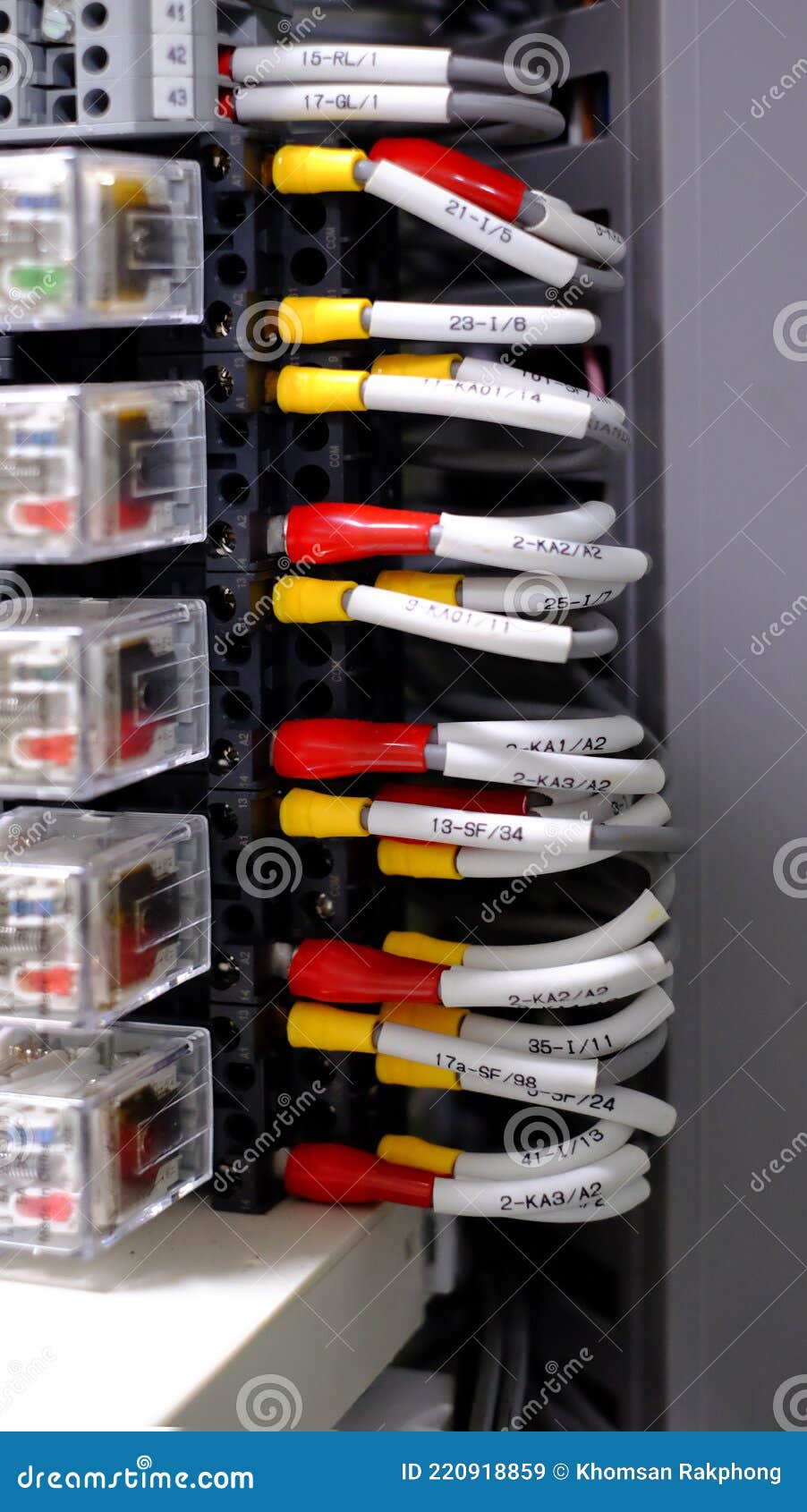 Electrical Part and Accessories in the Control Cabinet Stock Image ...
