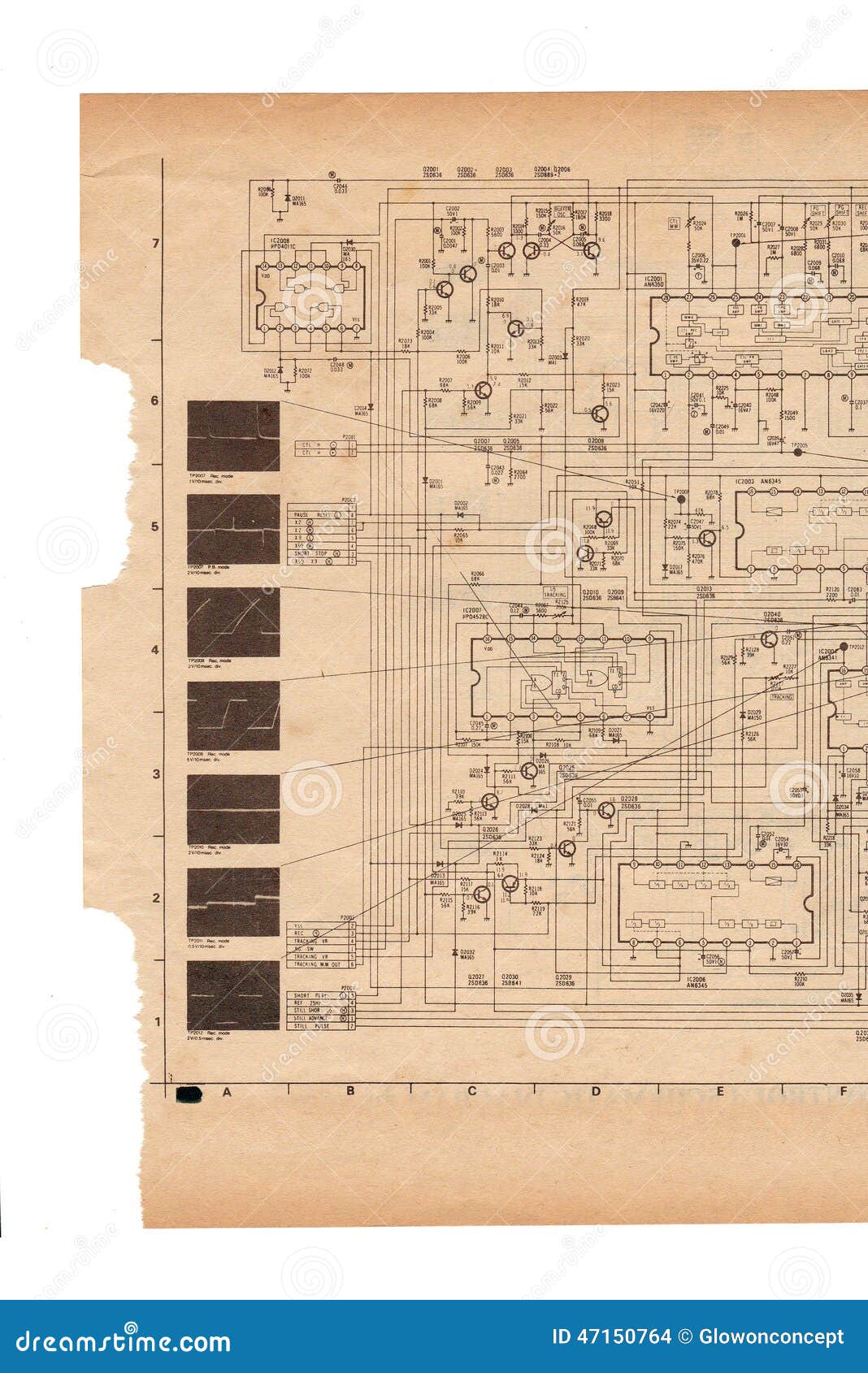Electrical plan old paper stock photo. Image of construction - 47150764