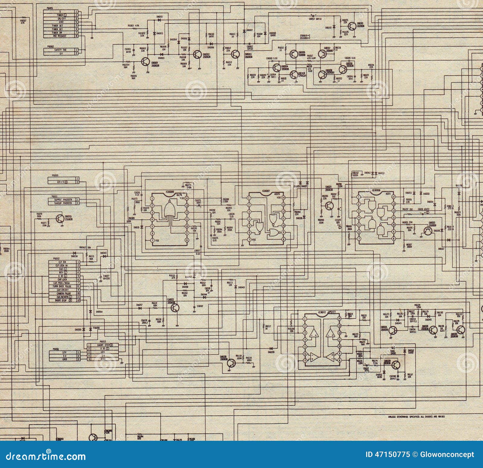Electrical plan old paper stock illustration. Illustration of ...