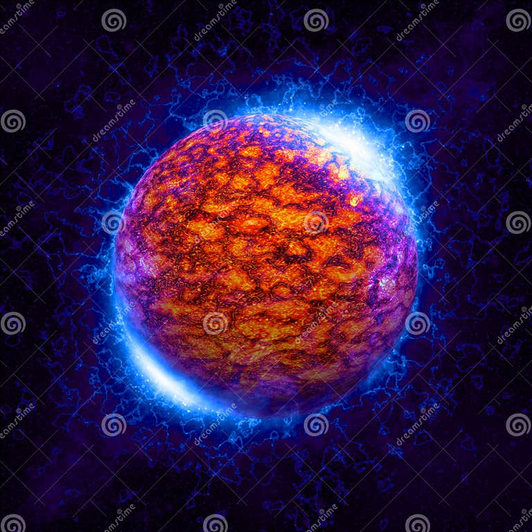 Electrical planet stock illustration. Illustration of eruption - 68558861