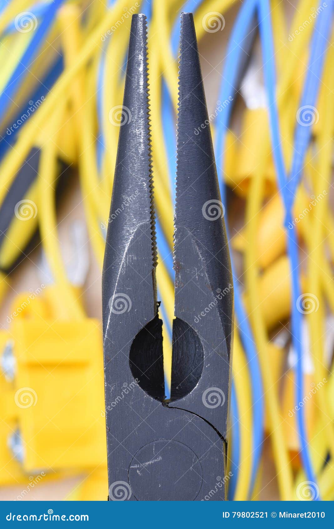 Electrical Pliers and Cables Stock Image - Image of closeup ...