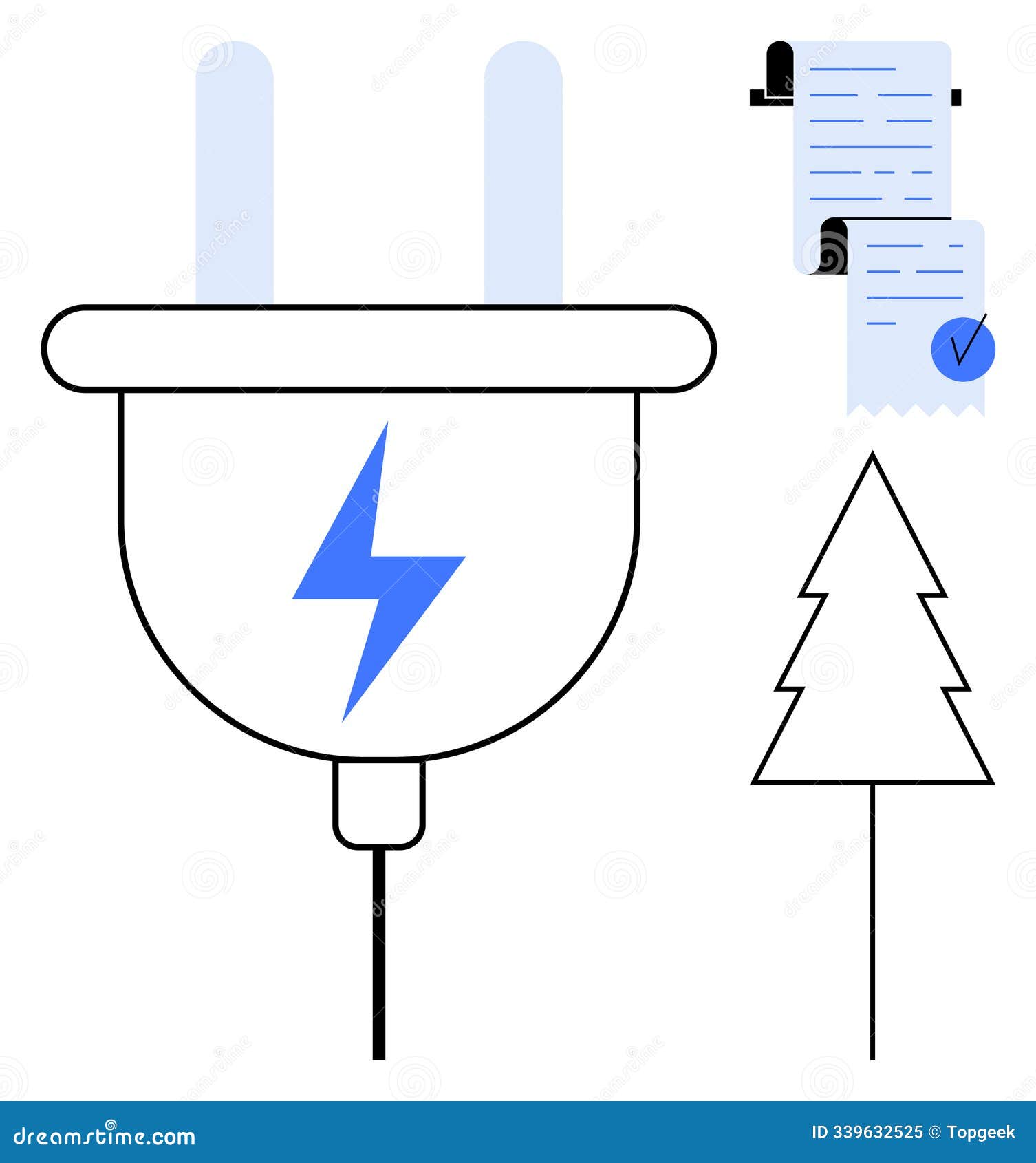 Eco-friendly Electrical Plug with Energy-saving Checklist and Tree ...