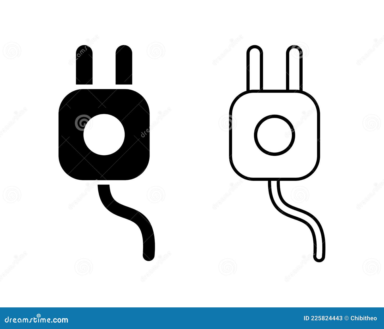 Electrical Plug. Business Concept Power Wire Cable Pictogram Stock ...
