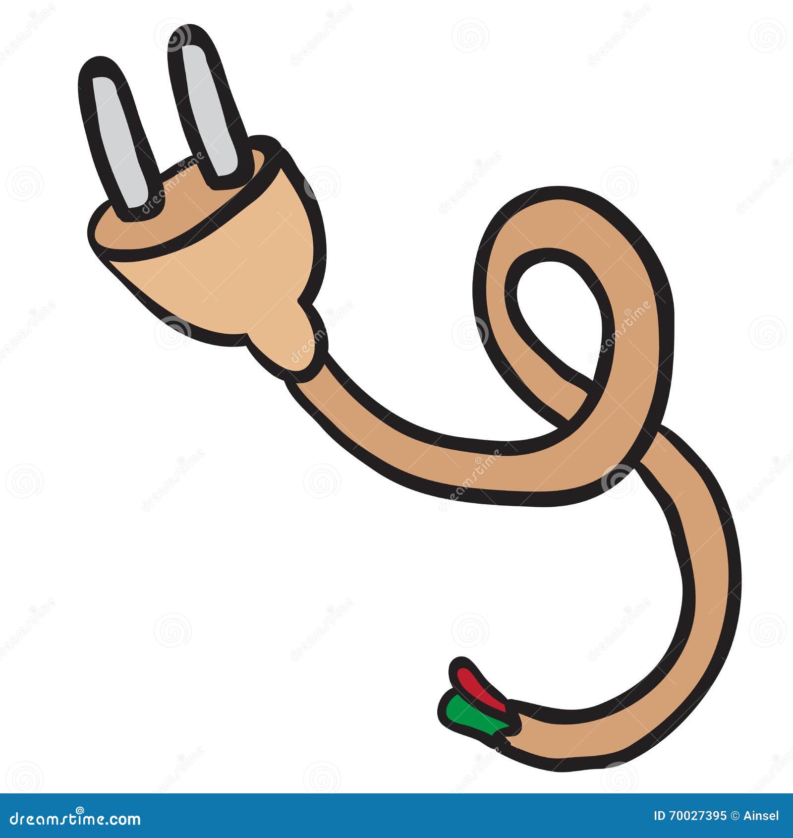 Electrical plug cartoon stock vector. Illustration of sketch - 70027395