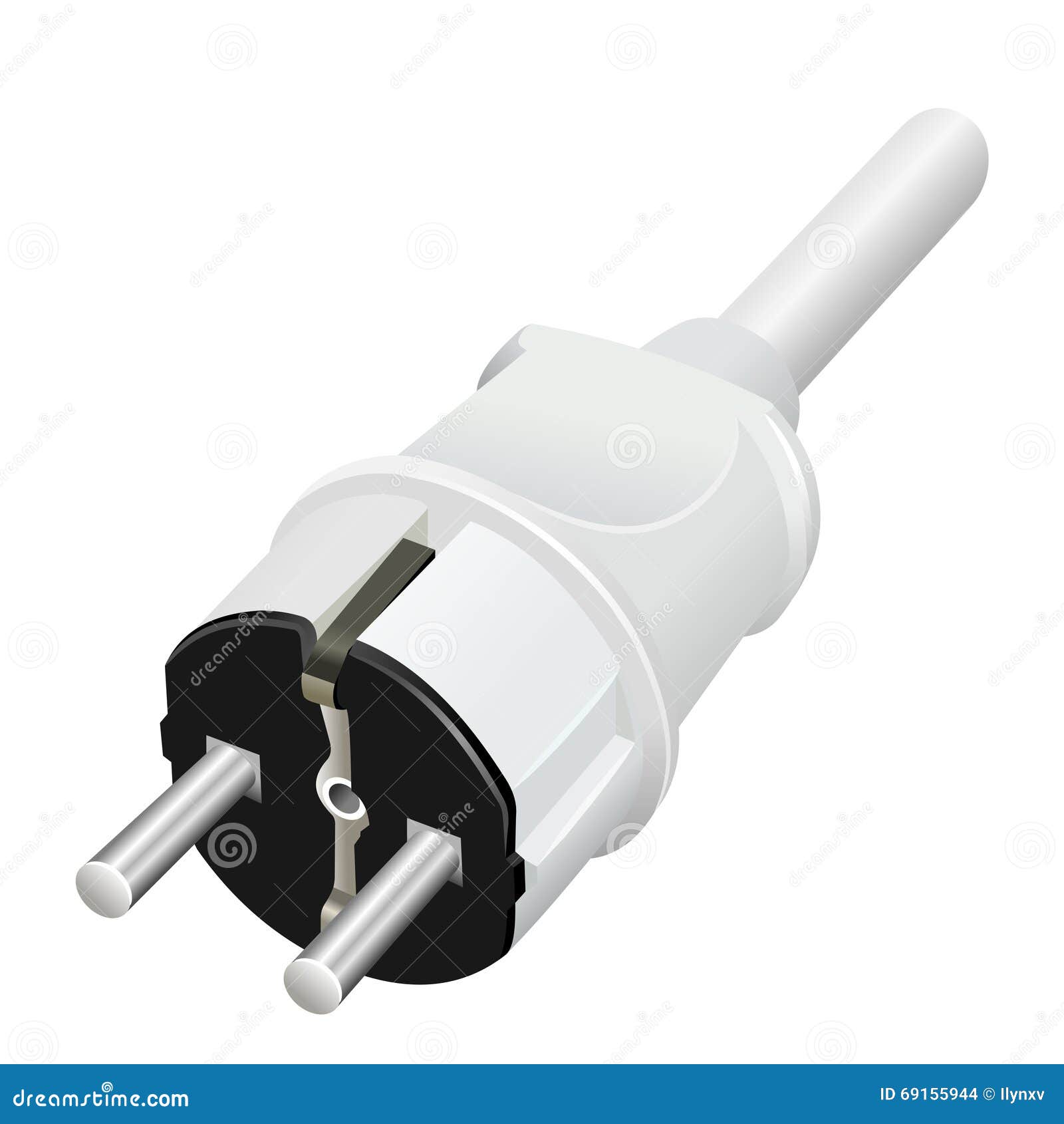 Electrical plug 3d stock vector. Illustration of plug - 69155944