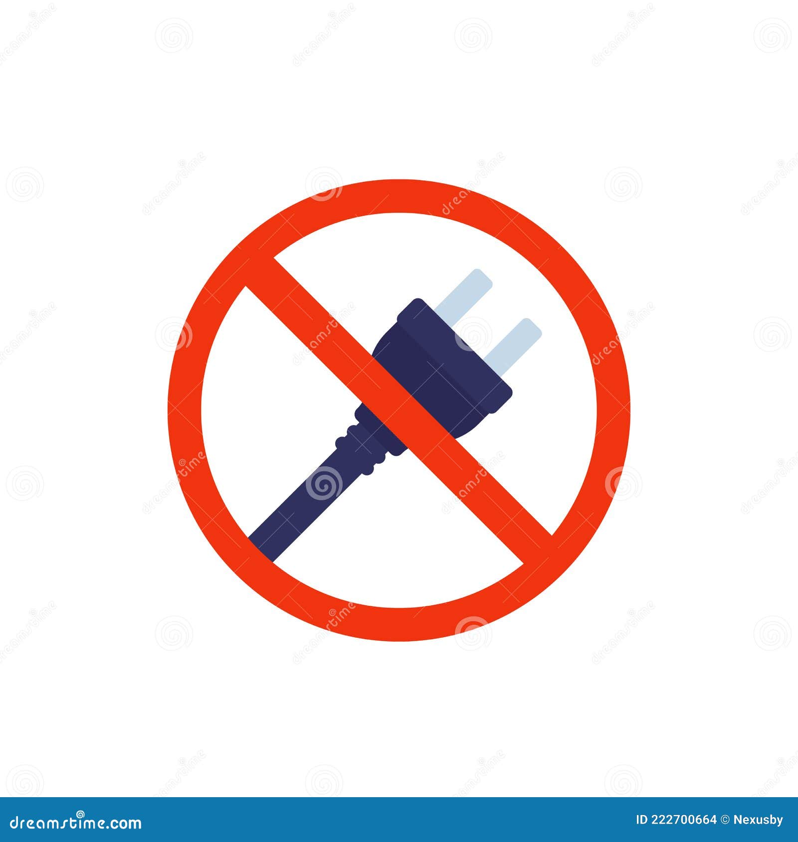 Electrical Plug, Do Not Connect Icon Stock Vector - Illustration of ...