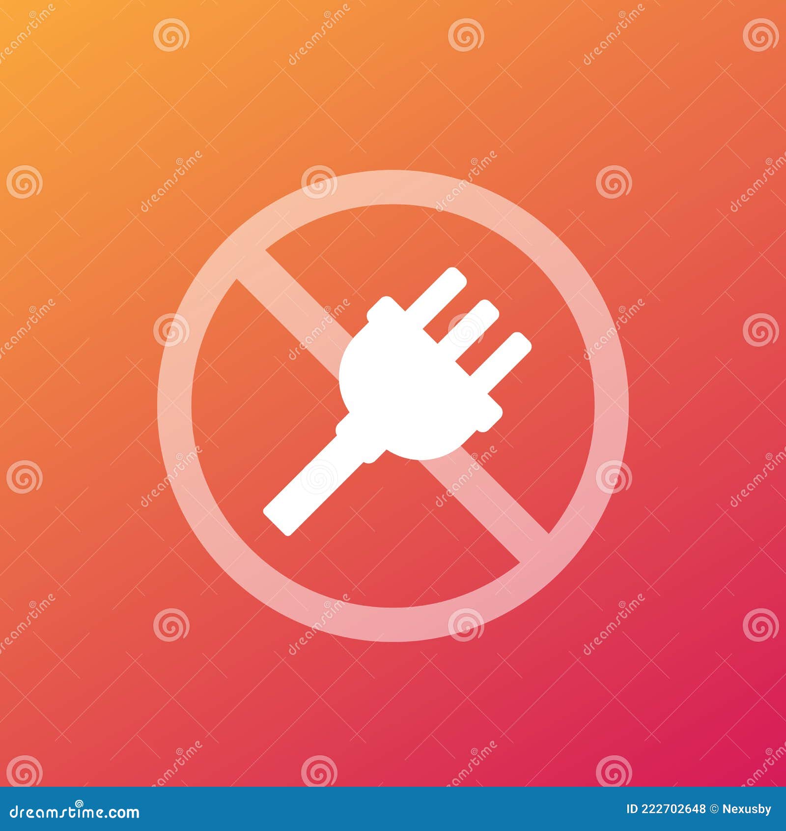 Electrical Plug, Do Not Connect Vector Sign Stock Vector - Illustration ...