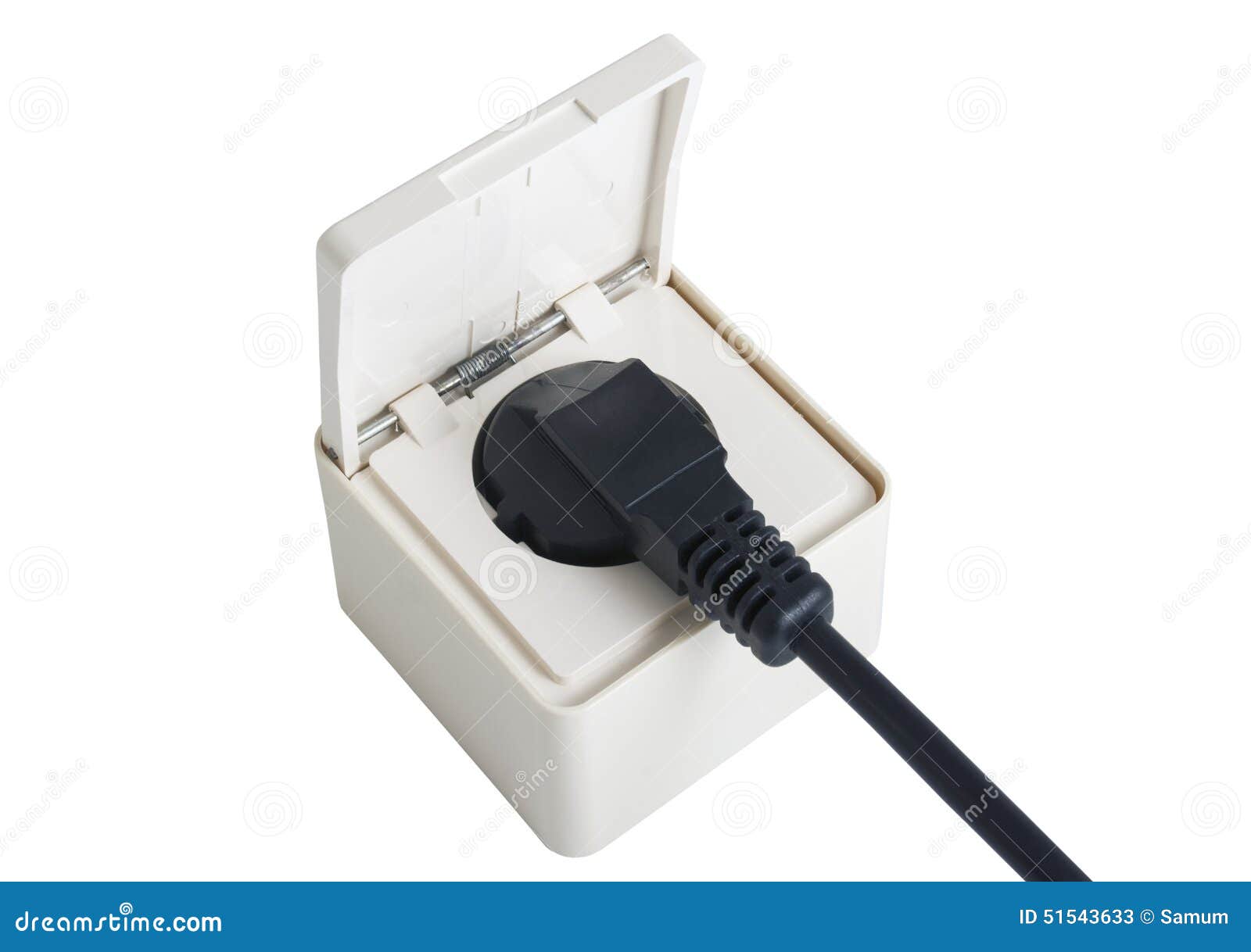 Electrical Plug in the Electric Socket Stock Image - Image of appliance ...