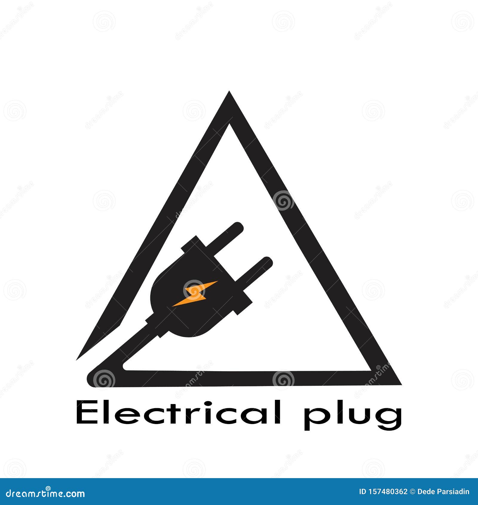 Electrical plug stock vector. Illustration of symbol - 157480362
