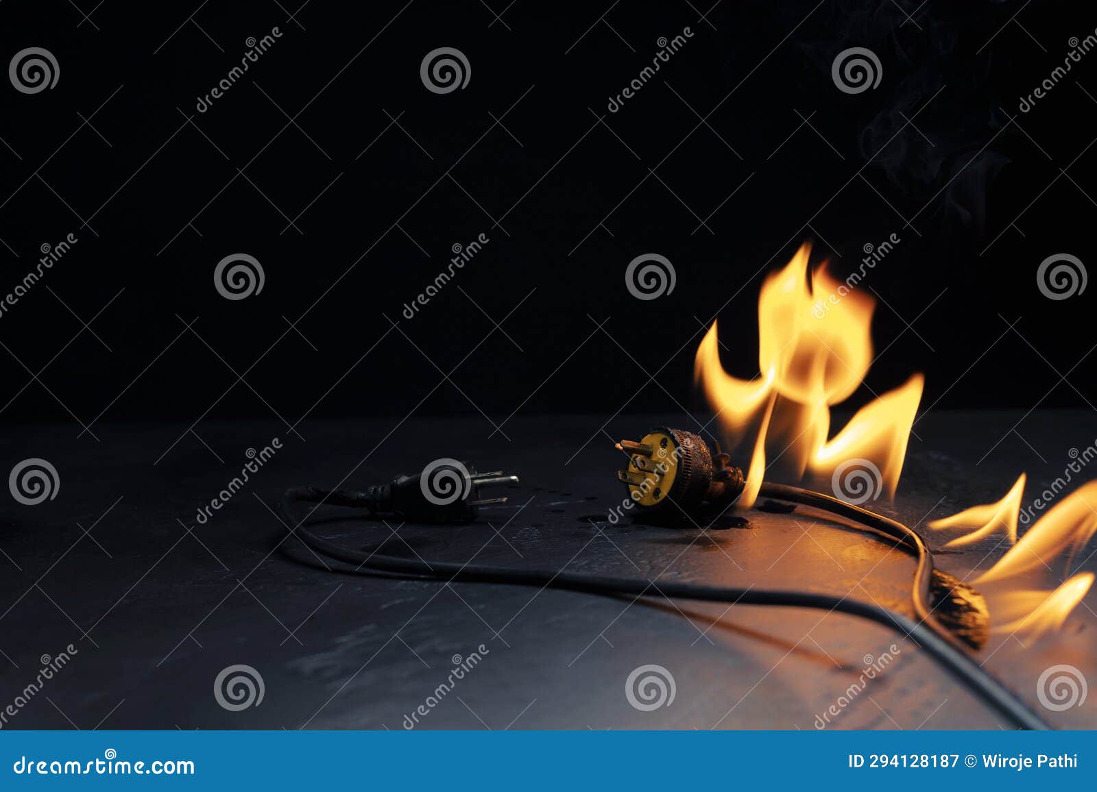 An Electrical Plug Fire is Caused by a Short Circuit of Electrical ...