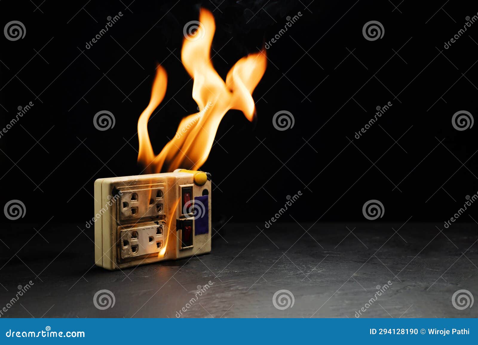 An Electrical Plug Fire is Caused by a Short Circuit of Electrical ...