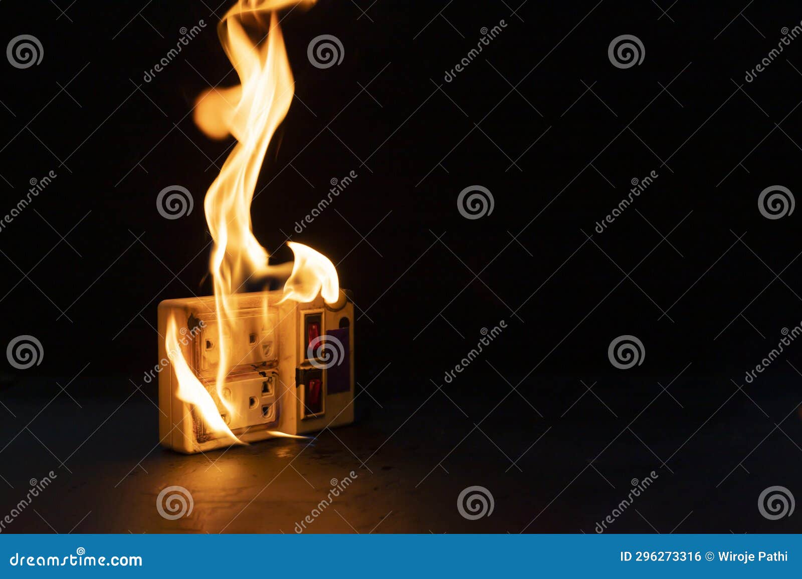 An Electrical Plug Fire is Caused by a Short Circuit of Electrical ...