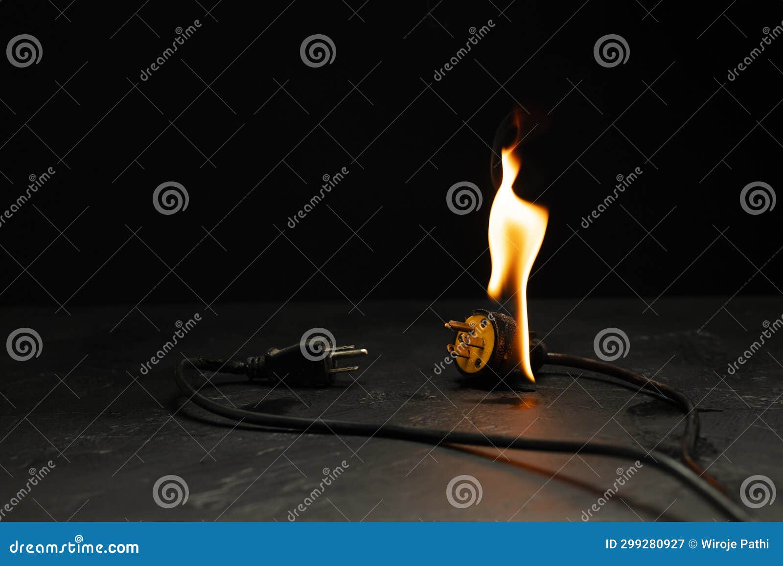 An Electrical Plug Fire is Caused by a Short Circuit of Electrical ...